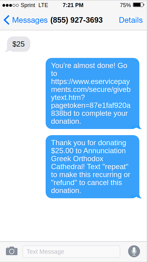 Give By Text Message | Orthodox Christian Worship, Faith, Teaching